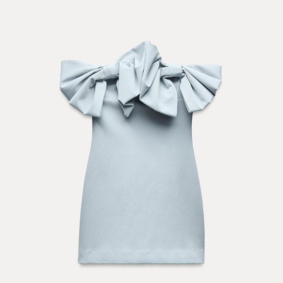 Zara | Dresses | Zara Strapless Bow Dress Size S Nwt | Poshmark